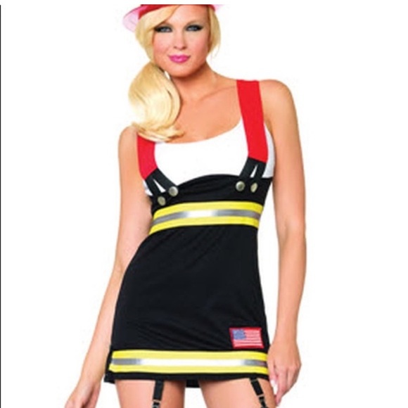 Leg Avenue | Dresses | Firefighter Costume Dress With Red Straps | Poshmark